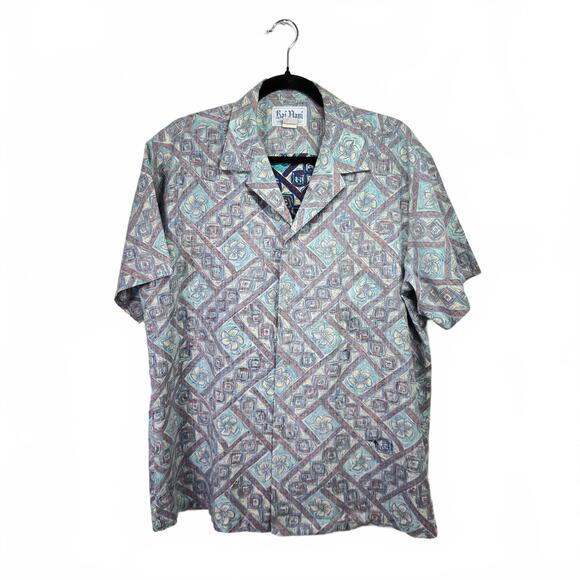 Shirts | Vintage 8s Kai Nani Reverse Print Hawaiian Aloha Shirt Made In ...